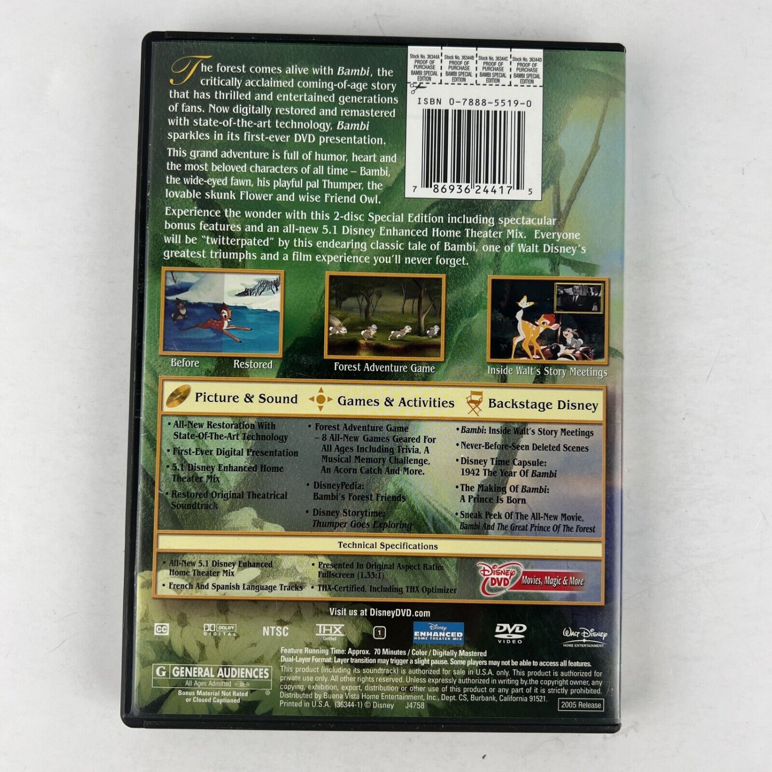 Walt Disney Bambi (Two-Disc Platinum Special Edition) DVD