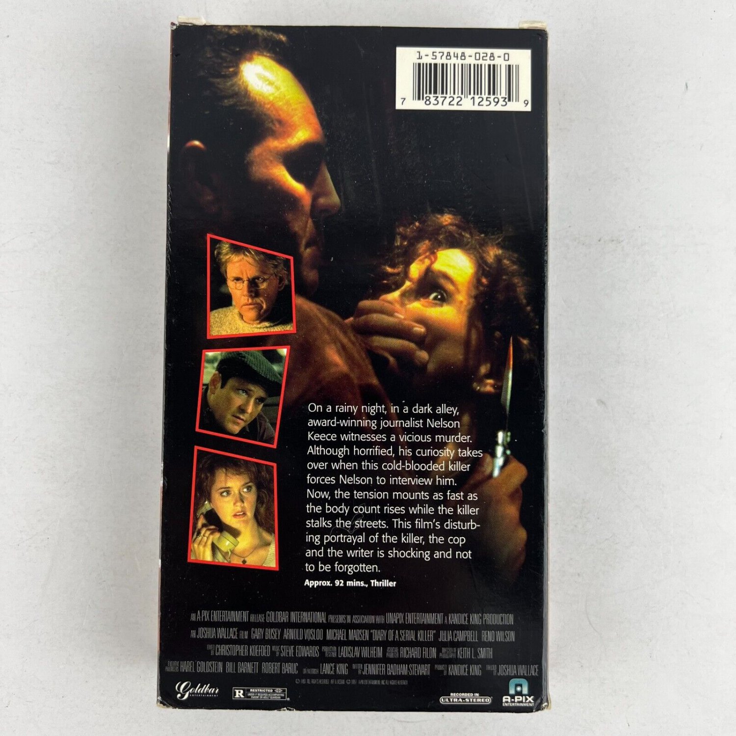 Diary of a Serial Killer VHS Video Tape