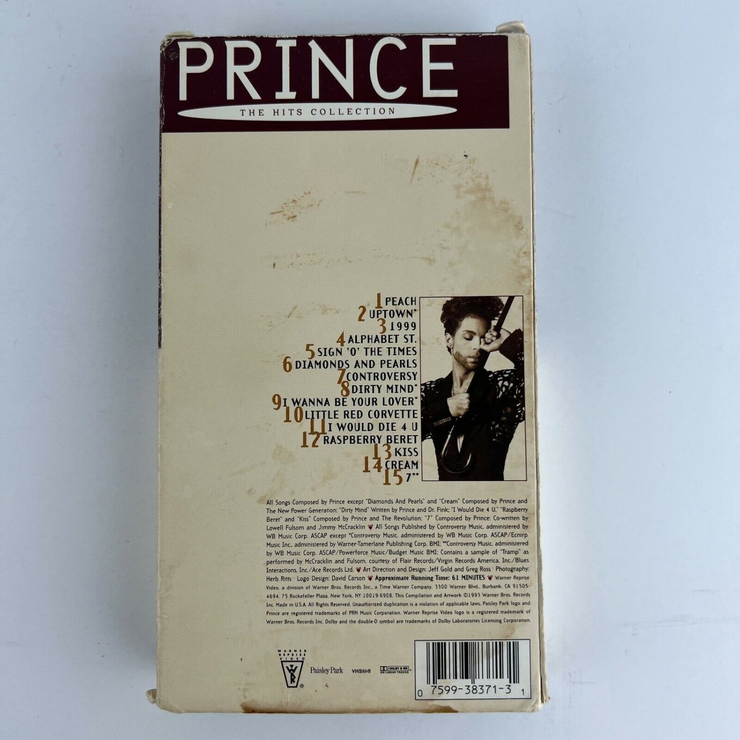 Prince The Hits Collection VHS Video Tape