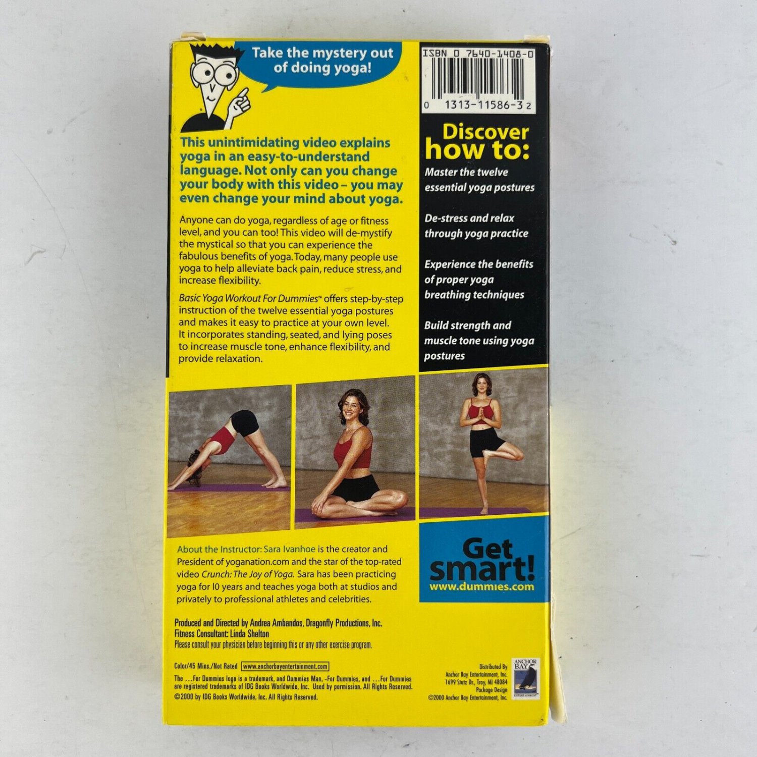 Basic Yoga Workout For Dummies Vhs Video Tape Sara Ivanhoe