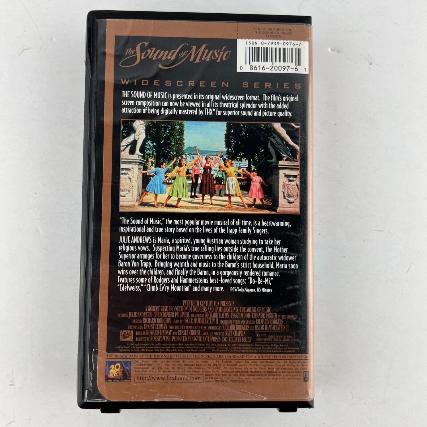 The Sound of Music VHS Video Tape Widescreen Series 1996 Clamshell Case