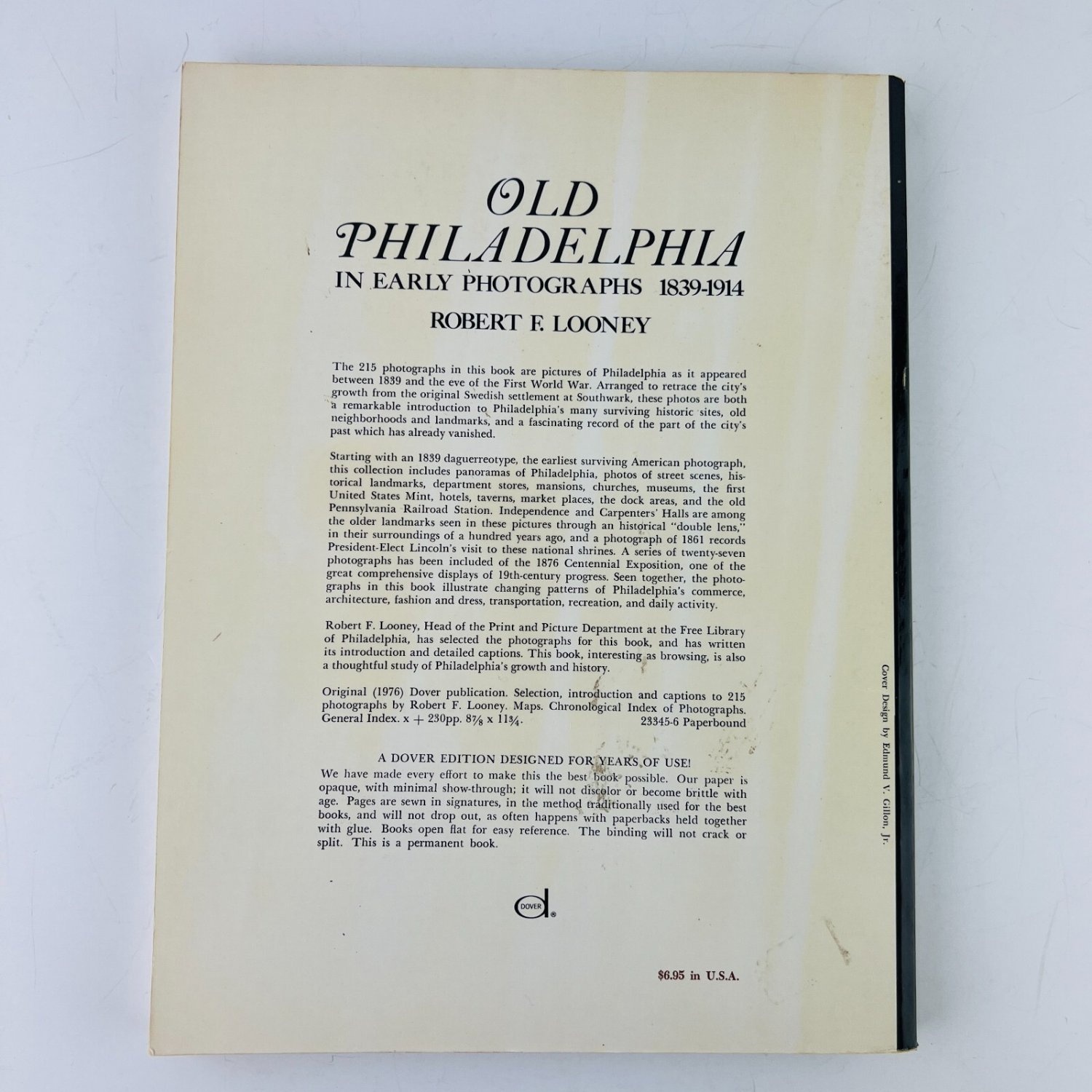 Old Philadelphia in Early Photographs Paperback Book