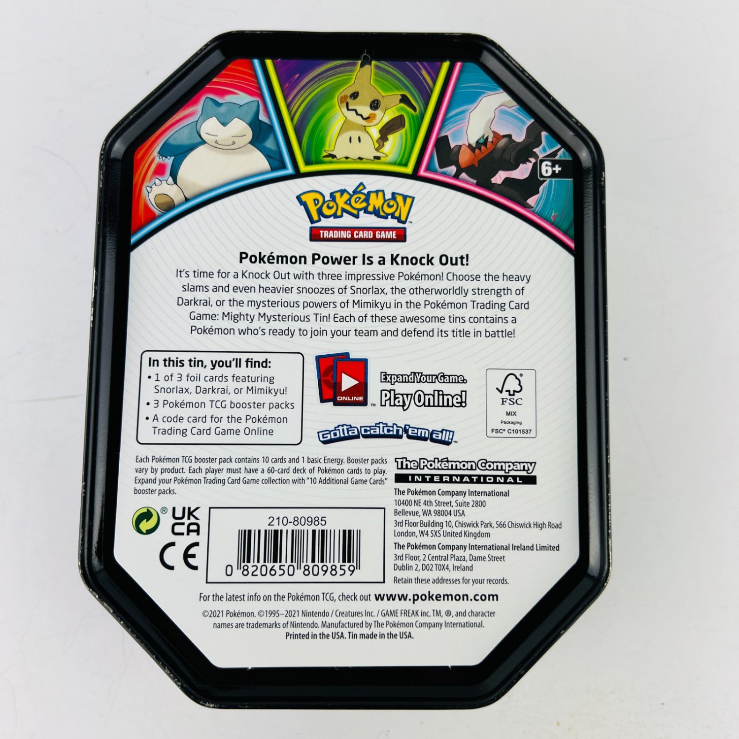 Pokémon Trading Card Game Tin Box Pokemon