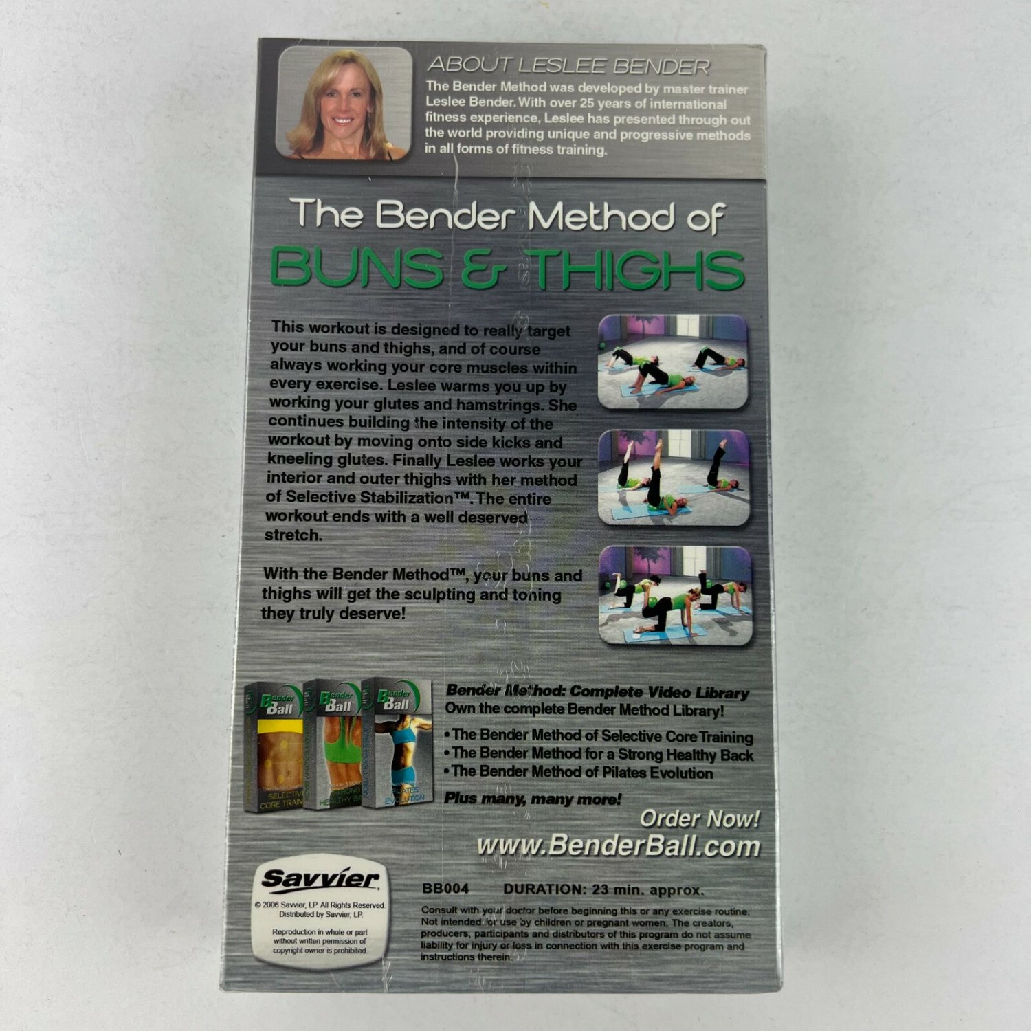 Bender Ball Method of Buns & Thighs with Leslee Bender VHS Video Tape ...