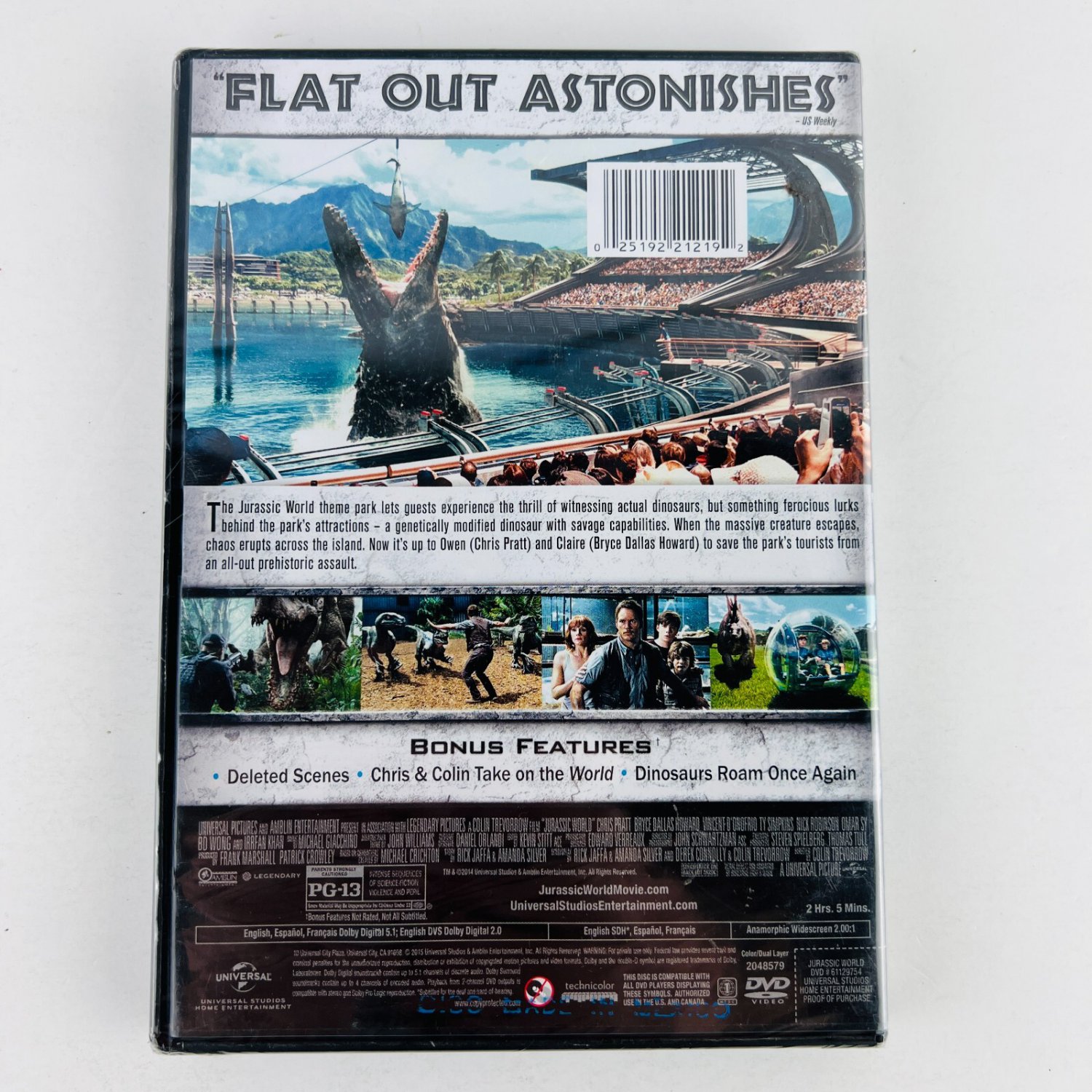 Jurassic World DVD NEW Factory Sealed Chris Pratt Bryce Dallas Howard ...