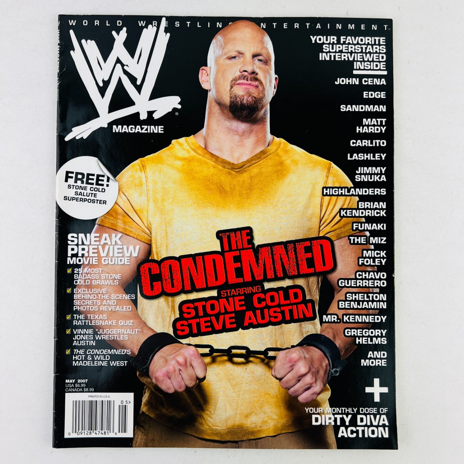 WWE World Wrestling Entertainment Magazine May 2007 Stone Cold Steve ...