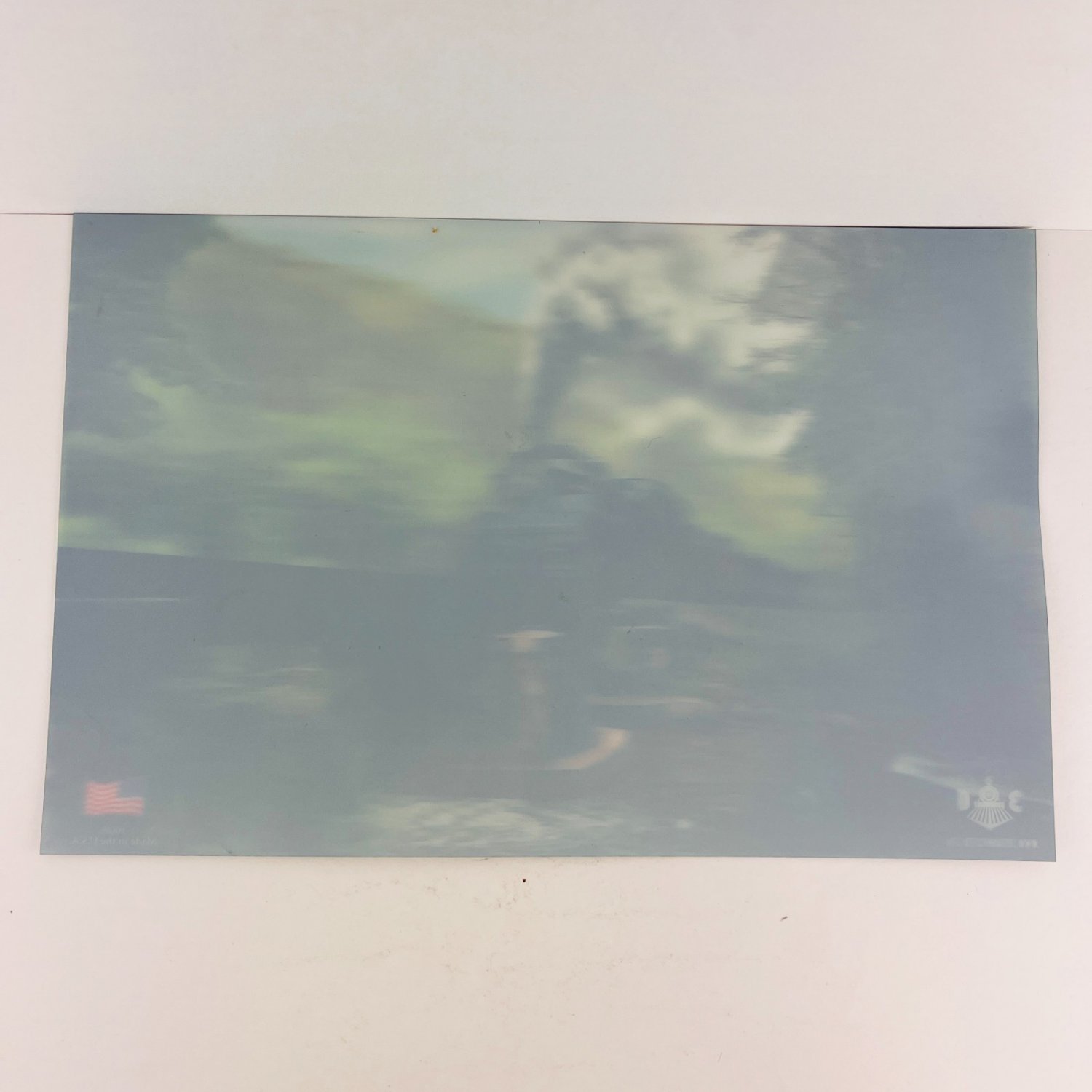 Steam Locomotive Crossing River 3D Train Poster