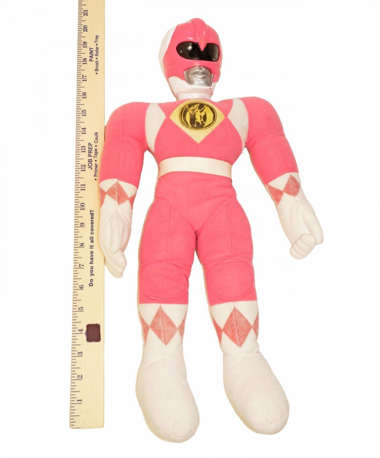 Vintage Pink Power Ranger Plush Doll - 20" Big Stuffed Toy Figure 1993