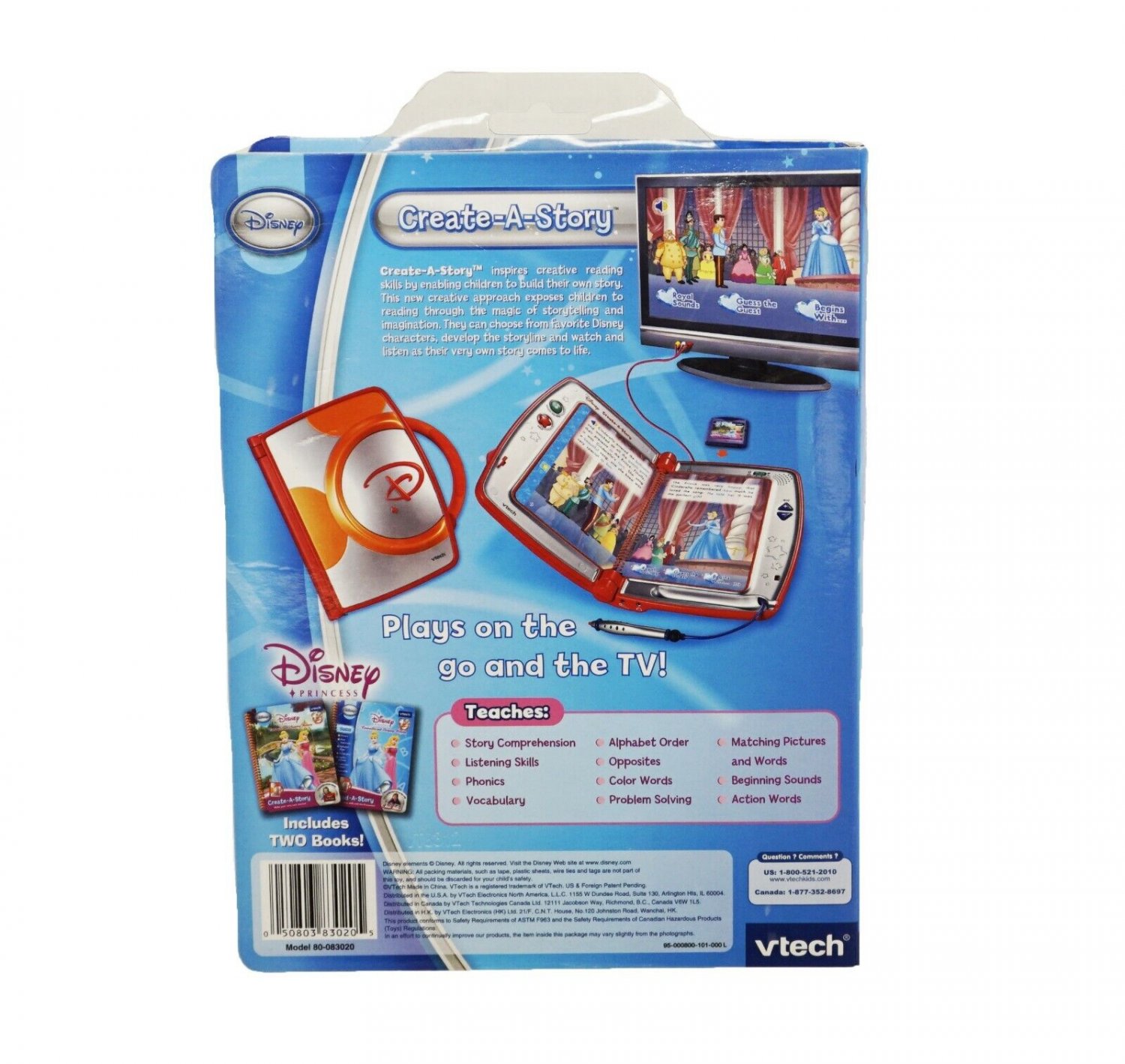 Disney Cinderella & Sleeping Beauty - 2 Books & Cartridge Vtech Create ...