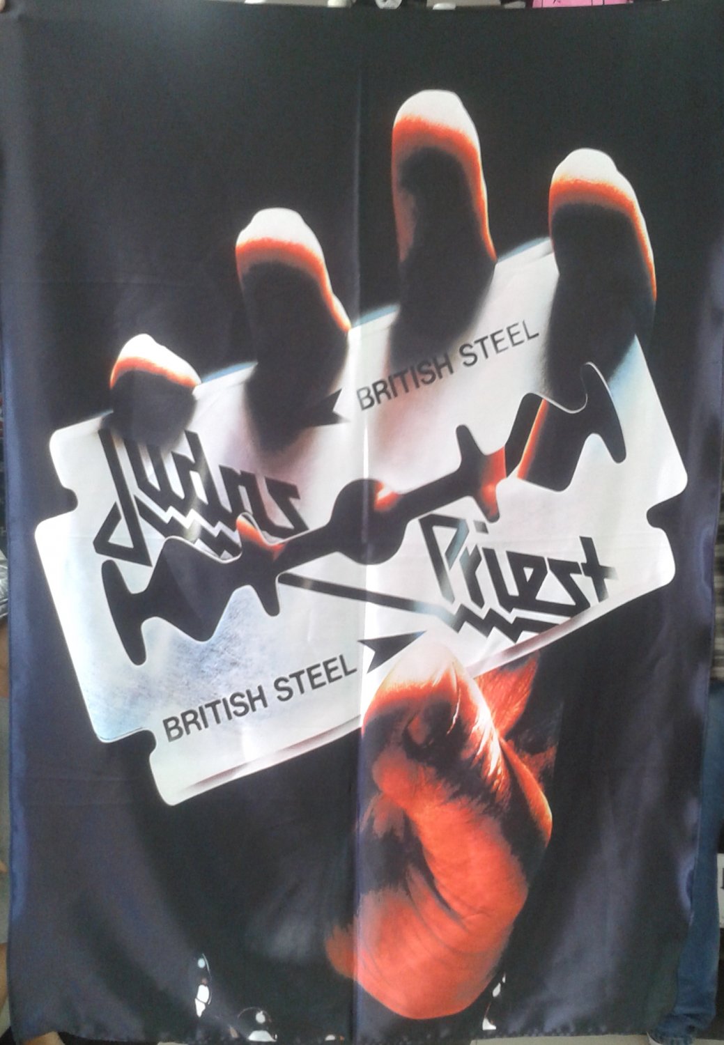 JUDAS PRIEST British Steel FLAG CLOTH POSTER TAPESTRY BANNER CD Thrash
