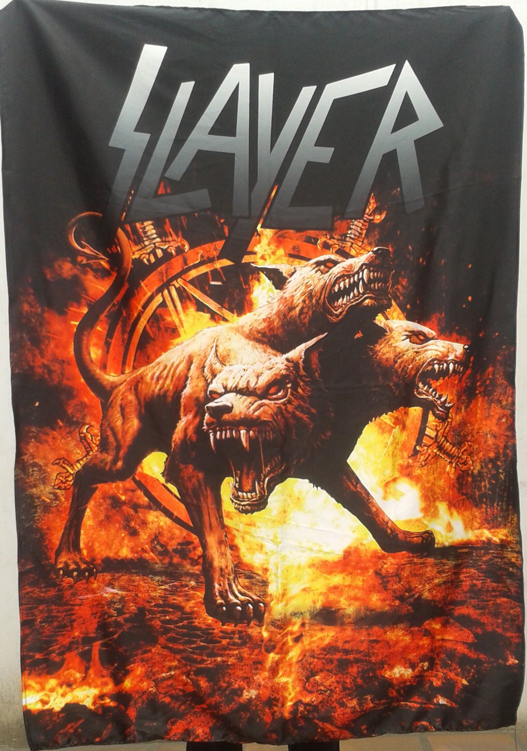 SLAYER Devil Dog FLAG CLOTH POSTER WALL TAPESTRY BANNER CD DVD Thrash Metal