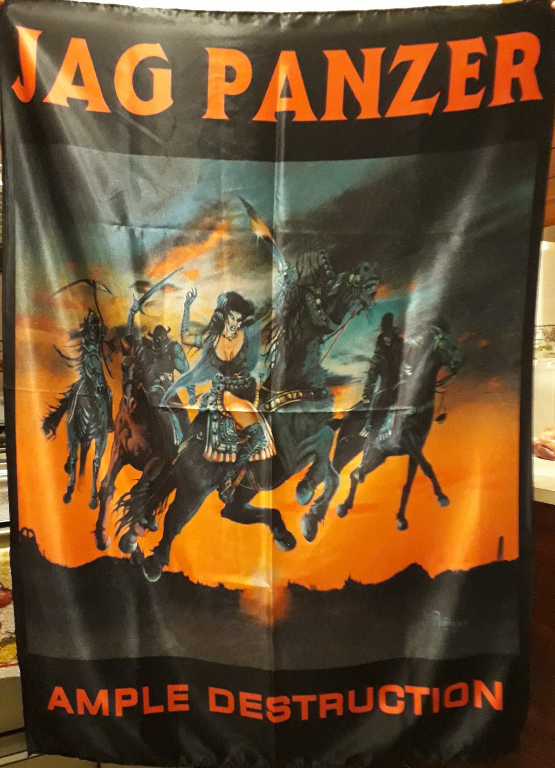 JAG PANZER Ample Destruction FLAG CLOTH POSTER WALL TAPESTRY CD Heavy Metal