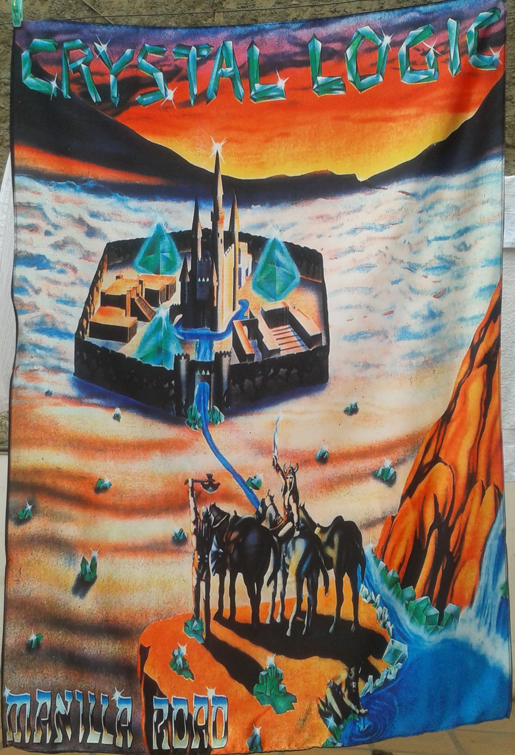 MANILLA ROAD Crystal Logic FLAG CLOTH POSTER WALL TAPESTRY BANNER CD ...