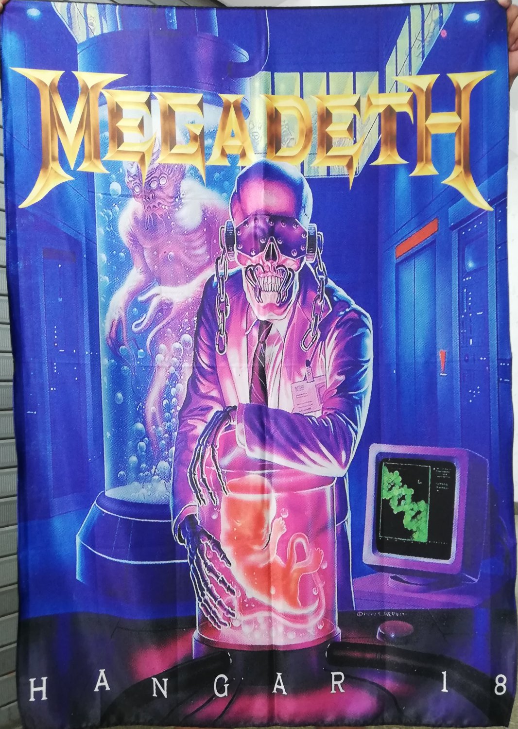 MEGADETH Hangar 18 FLAG CLOTH POSTER WALL TAPESTRY BANNER CDThrash