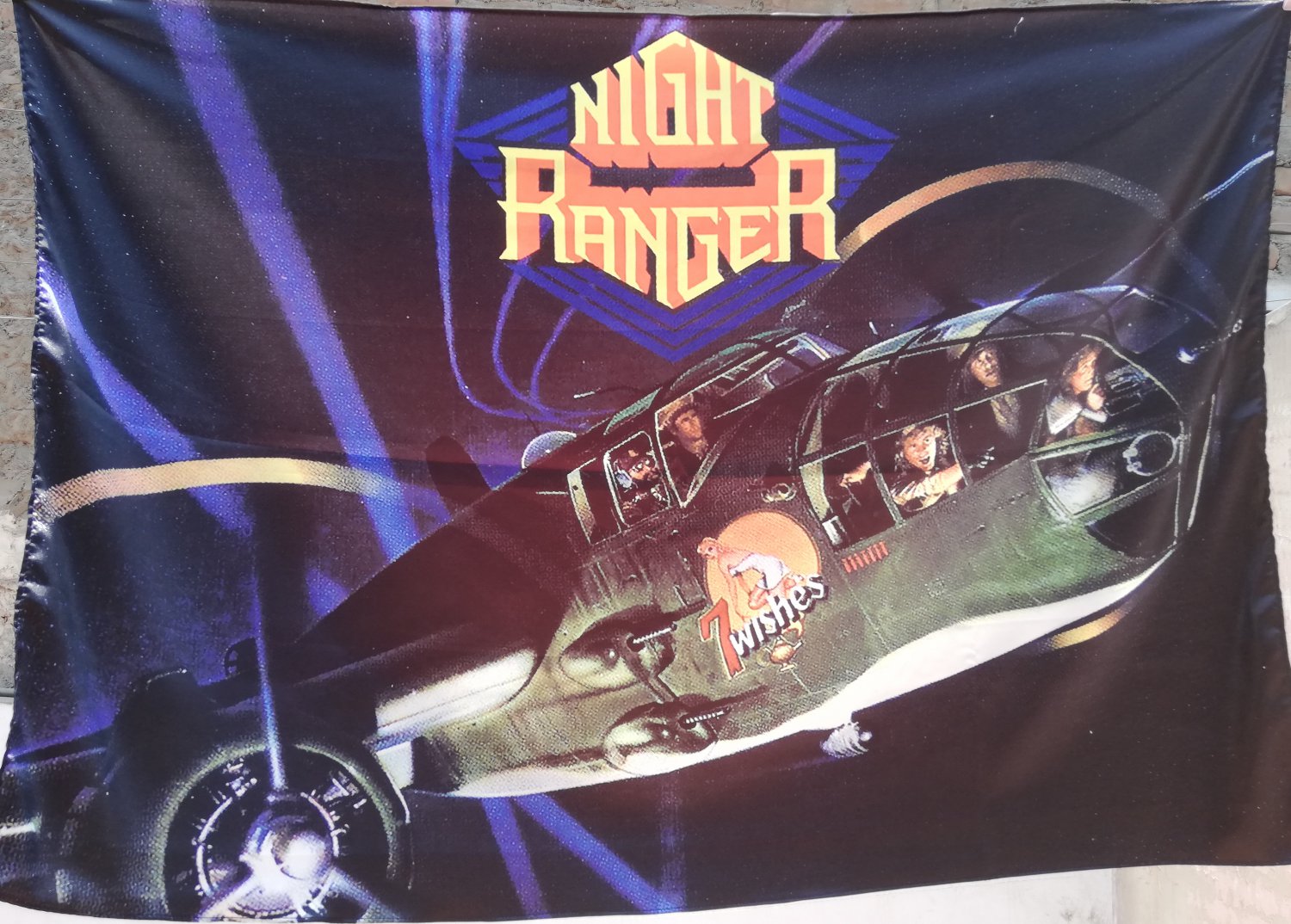 NIGHT RANGER Seven wishes FLAG CLOTH POSTER WALL TAPESTRY BANNER CD ...