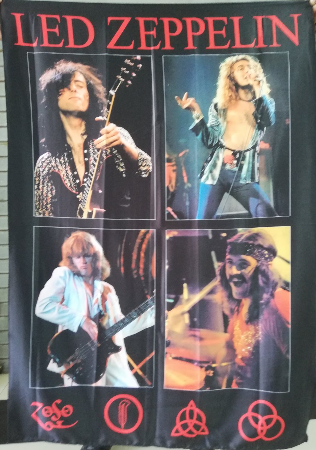 LED ZEPPELIN Live FLAG CLOTH POSTER WALL TAPESTRY BANNER CD LP