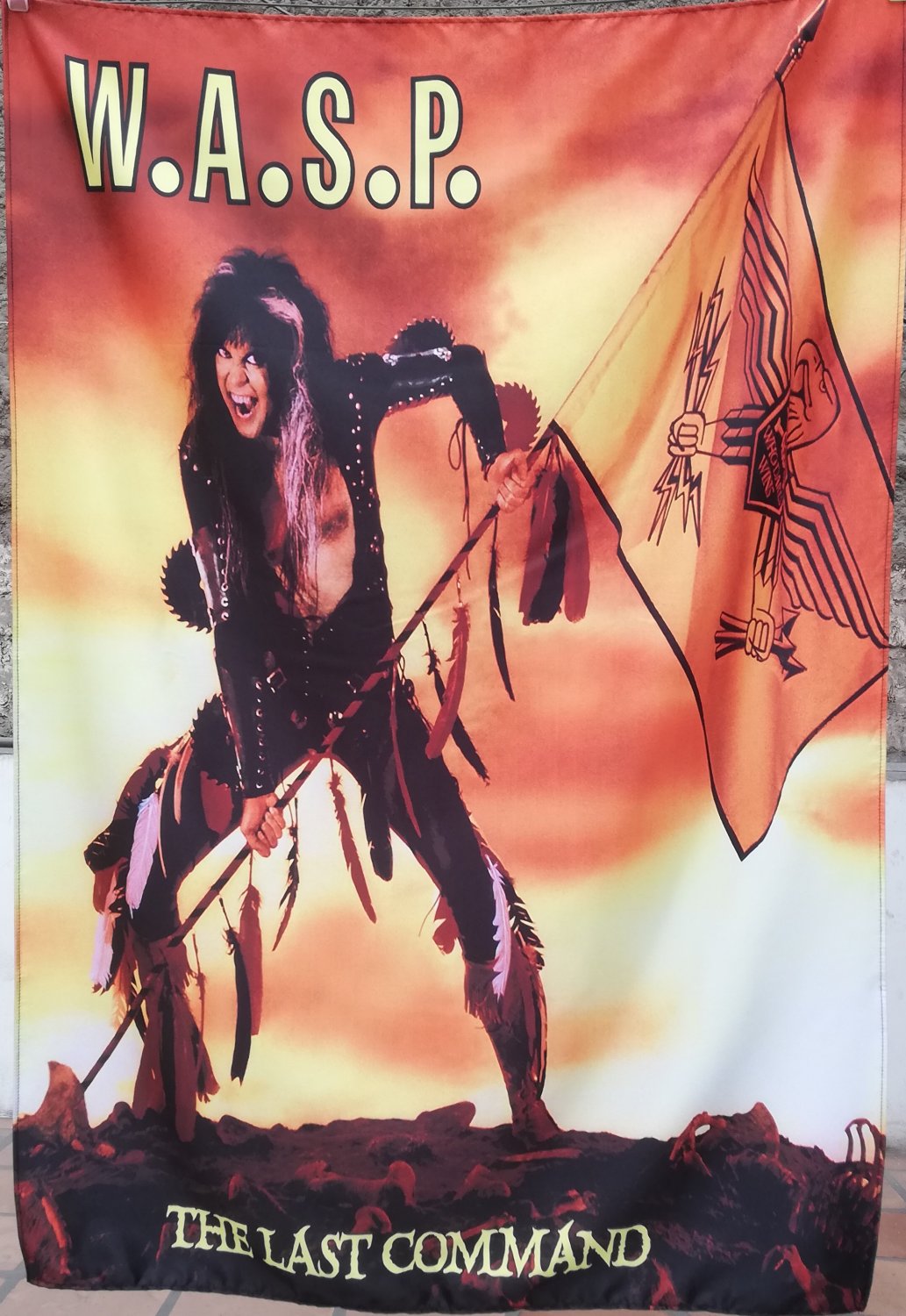 WASP W.A.S.P. The Last Command FLAG CLOTH POSTER WALL TAPESTRY BANNER Heavy Metal