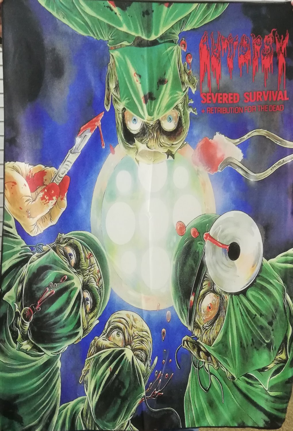 AUTOPSY Severed Survival FLAG CLOTH POSTER TAPESTRY BANNER CD DEATH METAL
