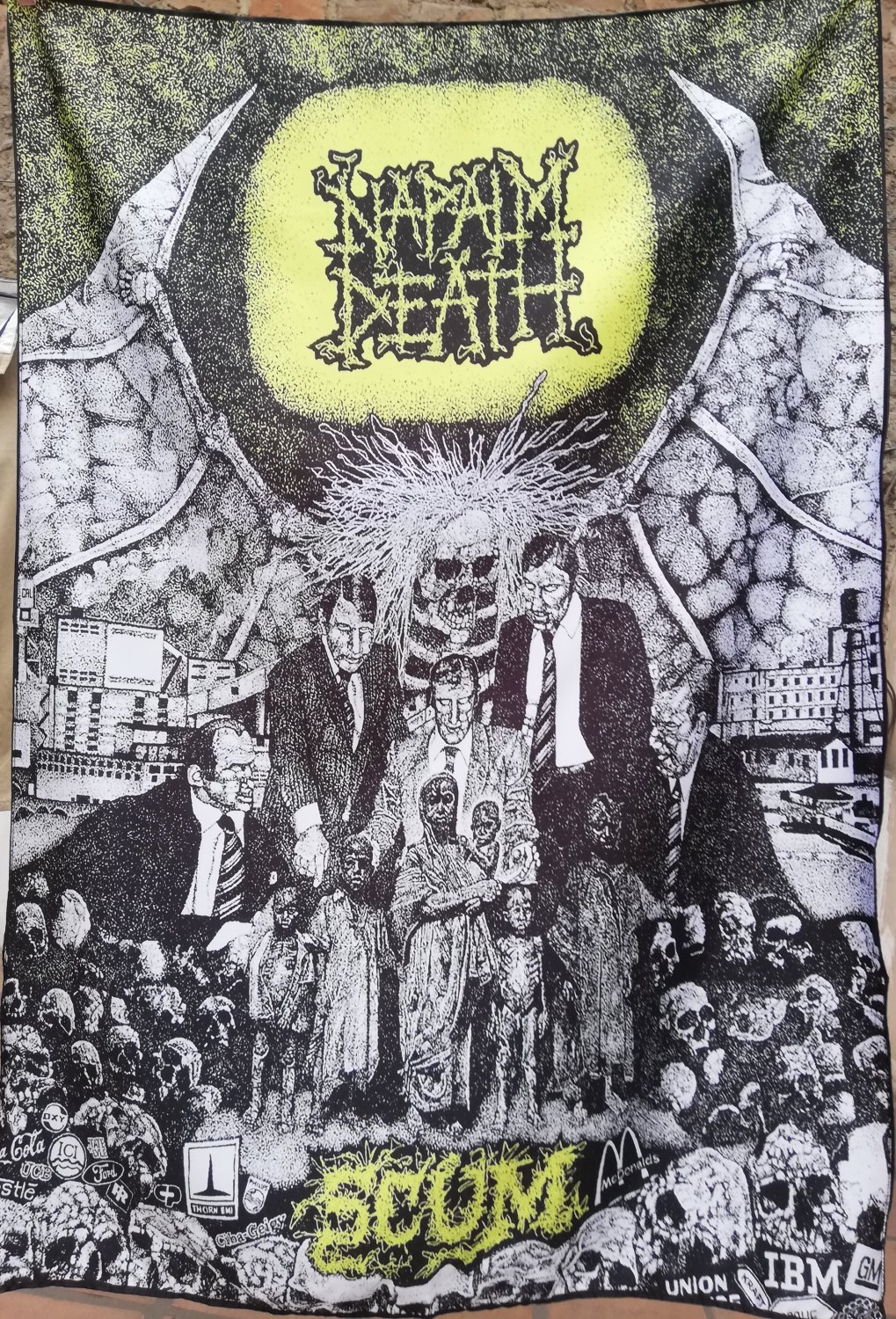NAPALM DEATH Scum FLAG CLOTH POSTER WALL TAPESTRY CD Grindcore Death Metal