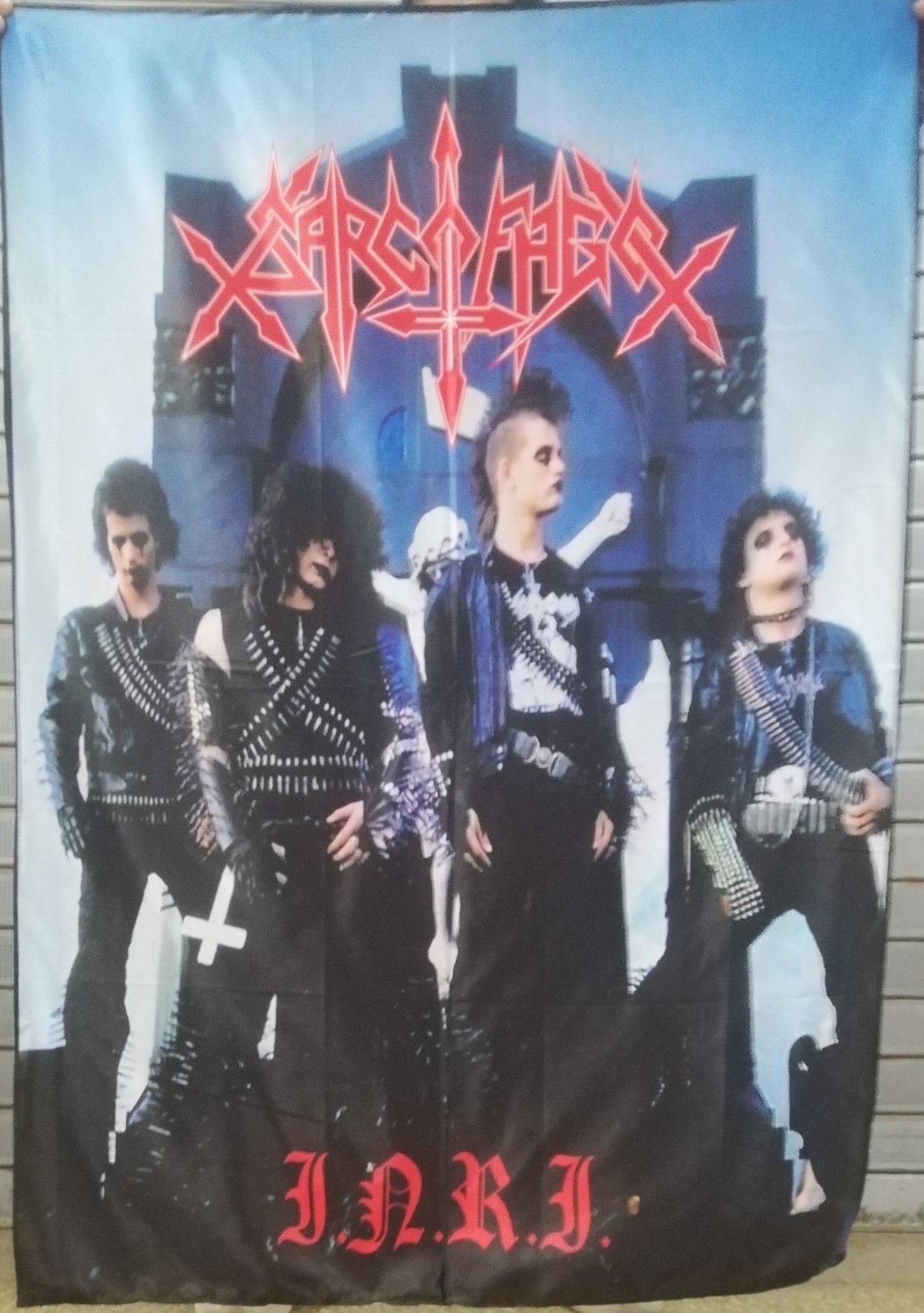 SARCOFAGO Inri FLAG CLOTH POSTER WALL TAPESTRY BANNER CD Thrash Metal
