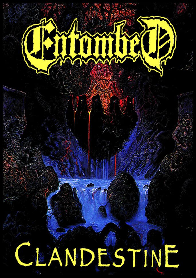 ENTOMBED Clandestine FLAG CLOTH POSTER WALL TAPESTRY BANNER CD Death Metal