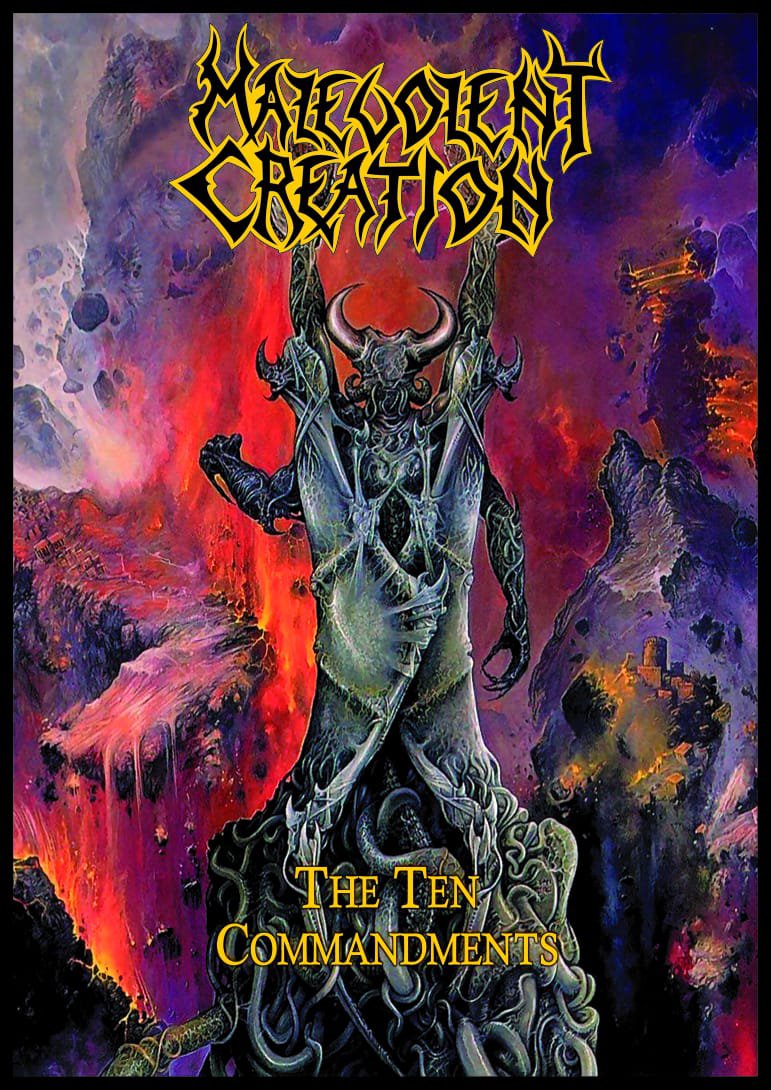 MALEVOLENT CREATION The Ten Commandments FLAG BANNER CLOTH POSTER ...