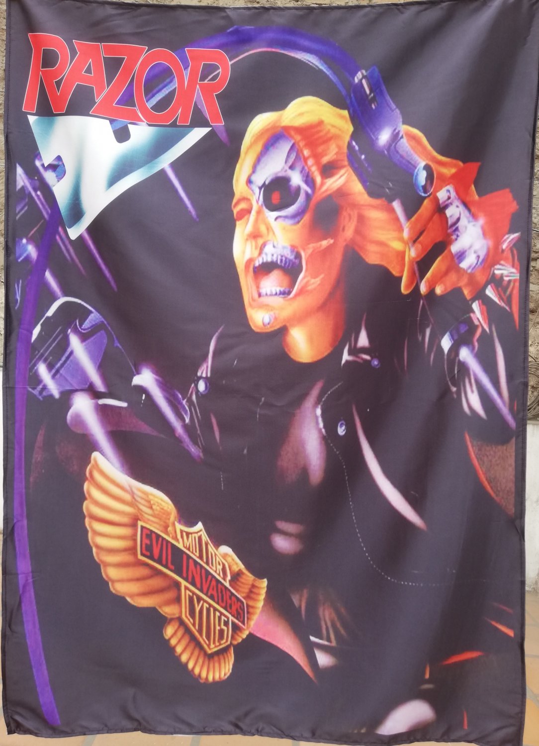 RAZOR Evil Invaders FLAG CLOTH POSTER WALL TAPESTRY CD Thrash Metal