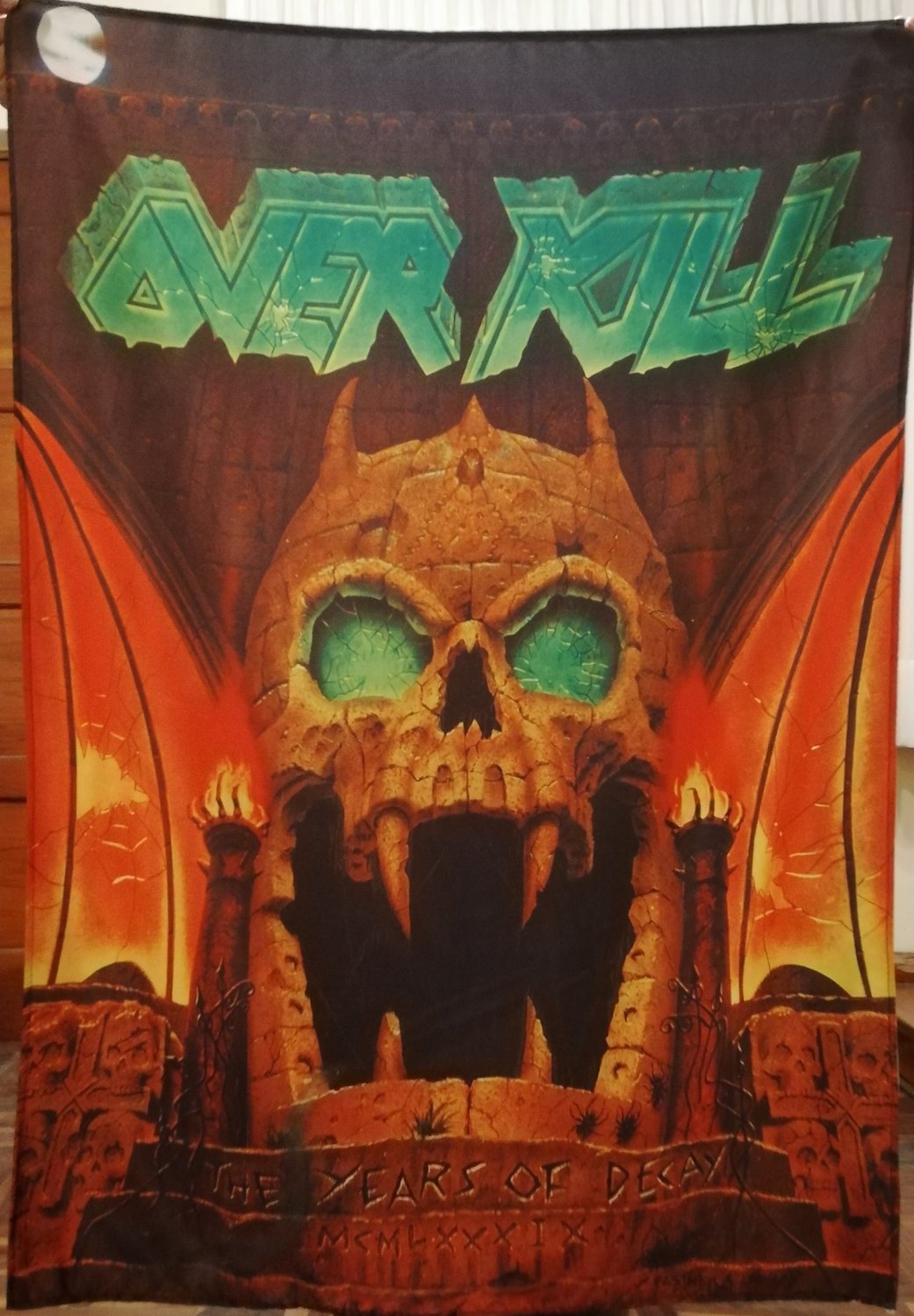 OVERKILL The Years of Decay FLAG CLOTH POSTER WALL TAPESTRY BANNER CD ...