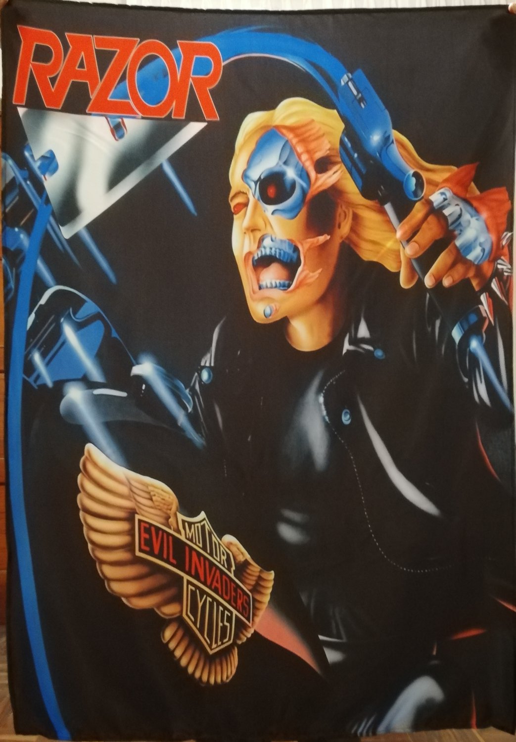 RAZOR Evil Invaders FLAG CLOTH POSTER WALL TAPESTRY CD Thrash Metal