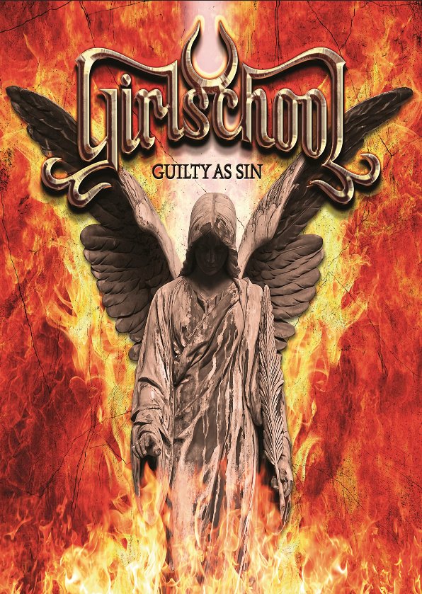 GIRLSCHOOL Guilty as Sin FLAG CLOTH POSTER CD HEAVY METAL