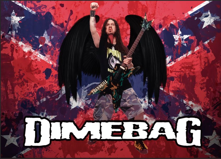 PANTERA Tribute Dimebag Darrell 1 FLAG CLOTH POSTER WALL TAPESTRY ...