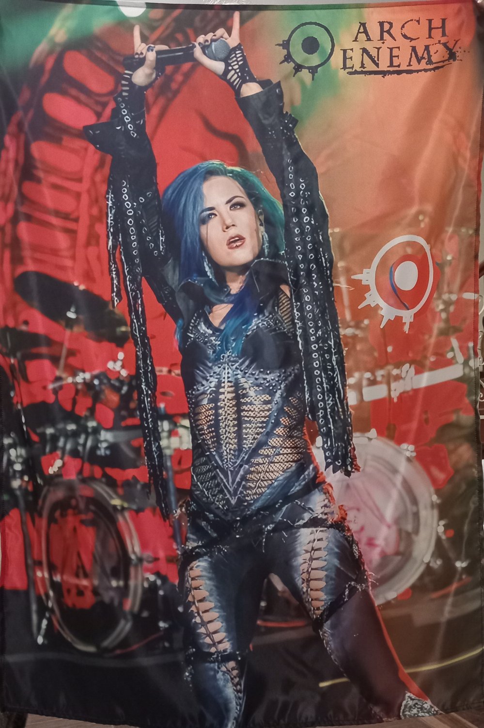 ARCH ENEMY Alissa White-Gluz - On Stage 2 FLAG CLOTH POSTER BANNER CD ...