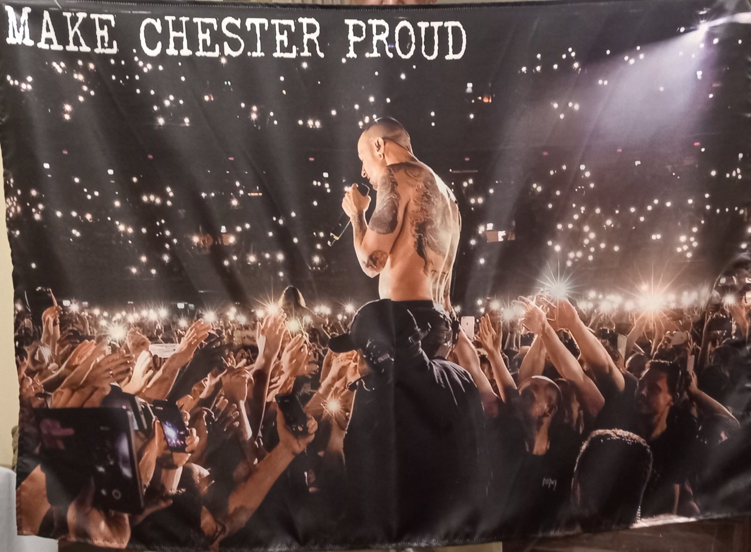 LINKIN PARK Make Chester Proud FLAG CLOTH POSTER TAPESTRY BANNER CD Nu ...