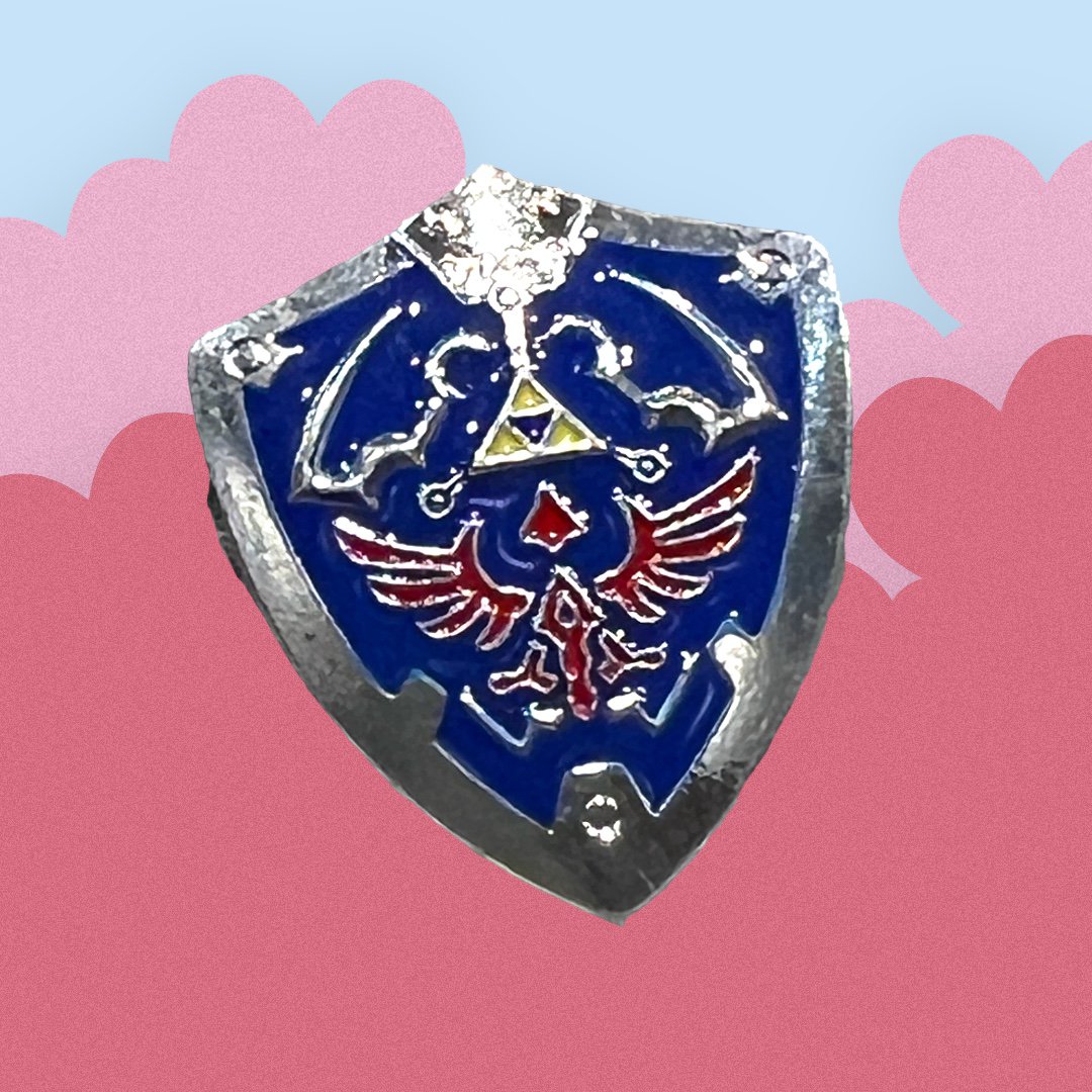 Legend of Zelda Enamel Pin (Shield)