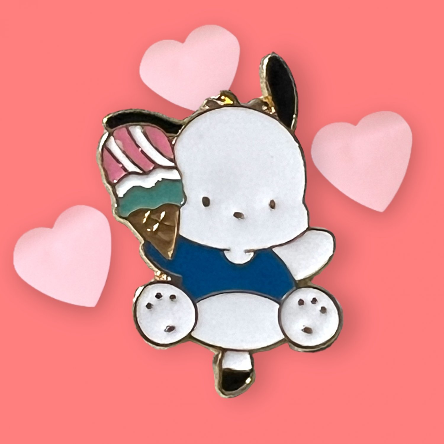 Sanrio Enamel Pin (POCHACCO with Ice Cream)