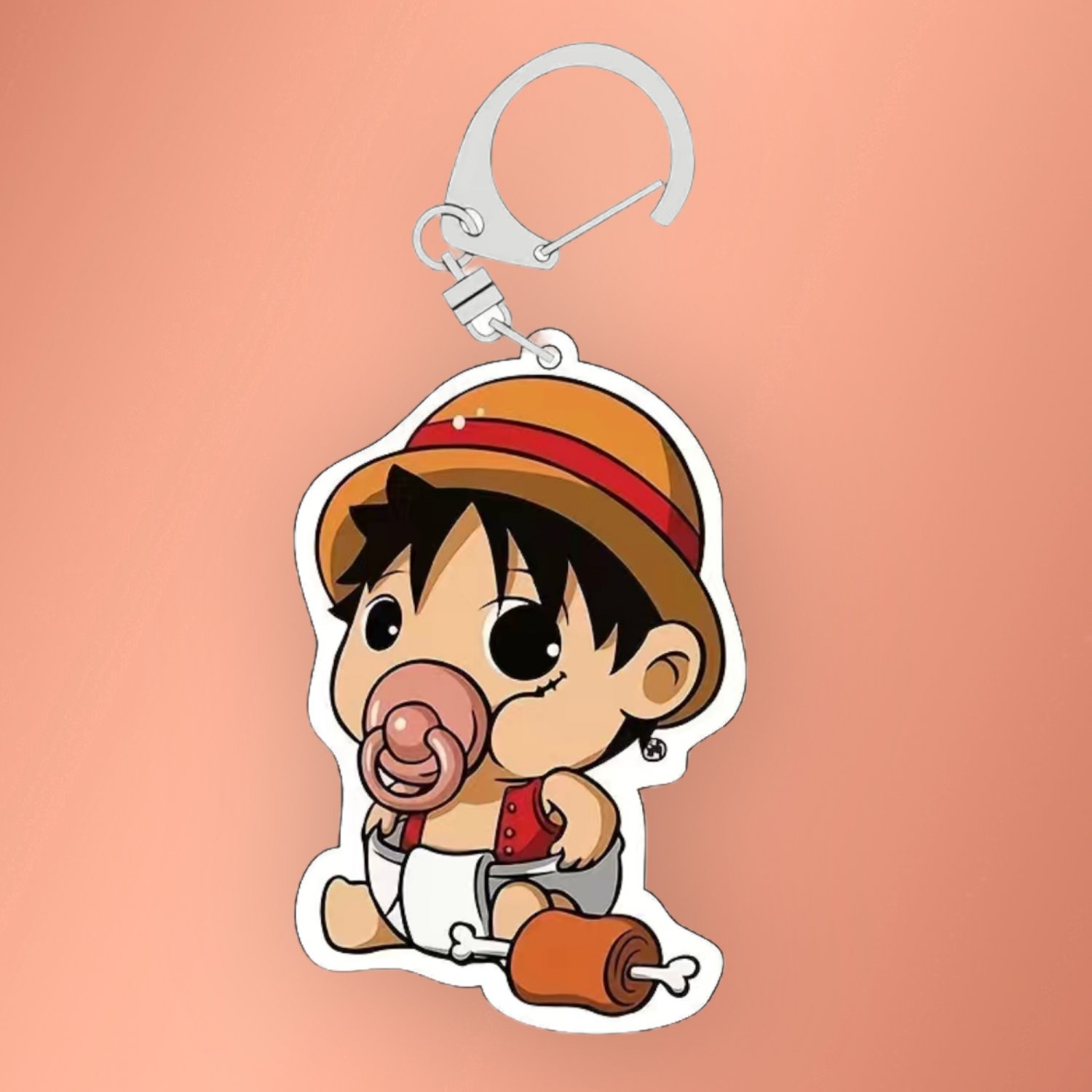 One Piece Acrylic Keychain (Luffy Baby Version)
