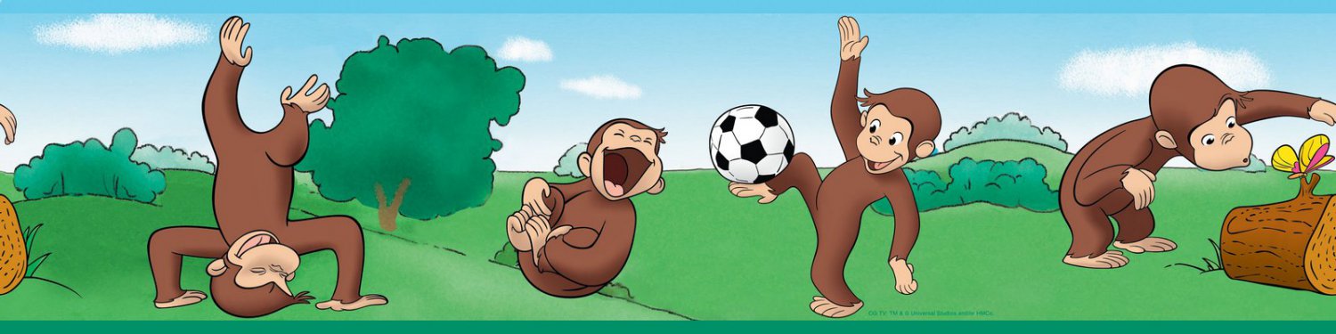 Curious George Wall Border Decal - Art Stickers Room Decor