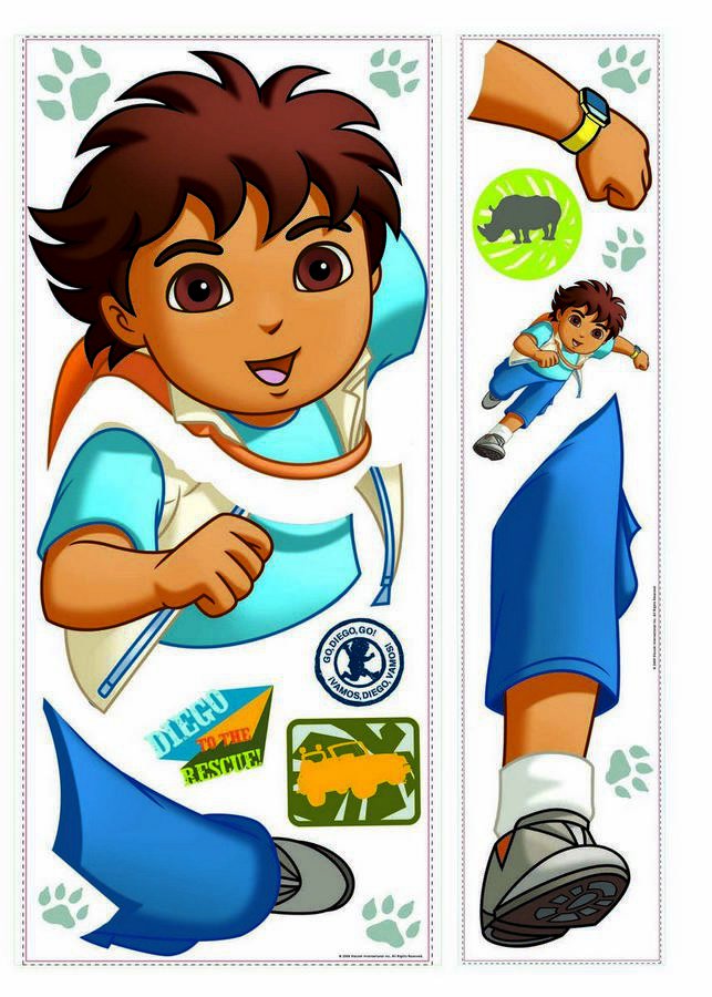 Go, Diego, Go! Giant Wall Decal - Art Stickers Room Decor