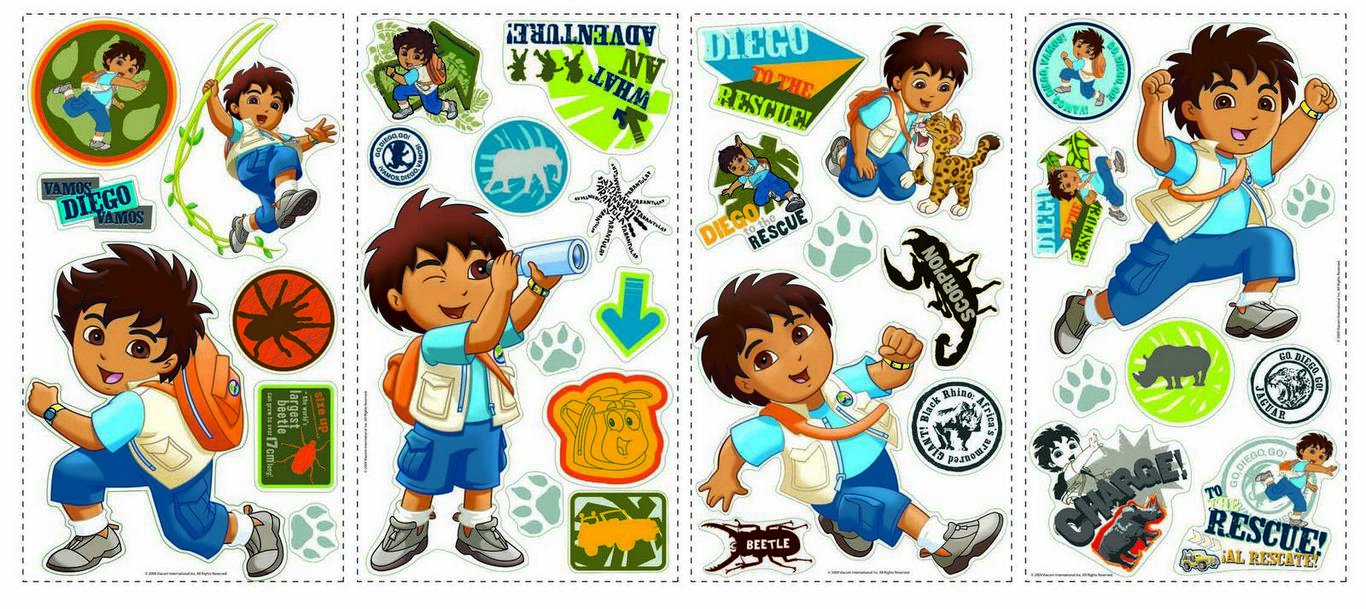 Go, Diego, Go! Wall Decals - Removable Art Stickers Room Decor