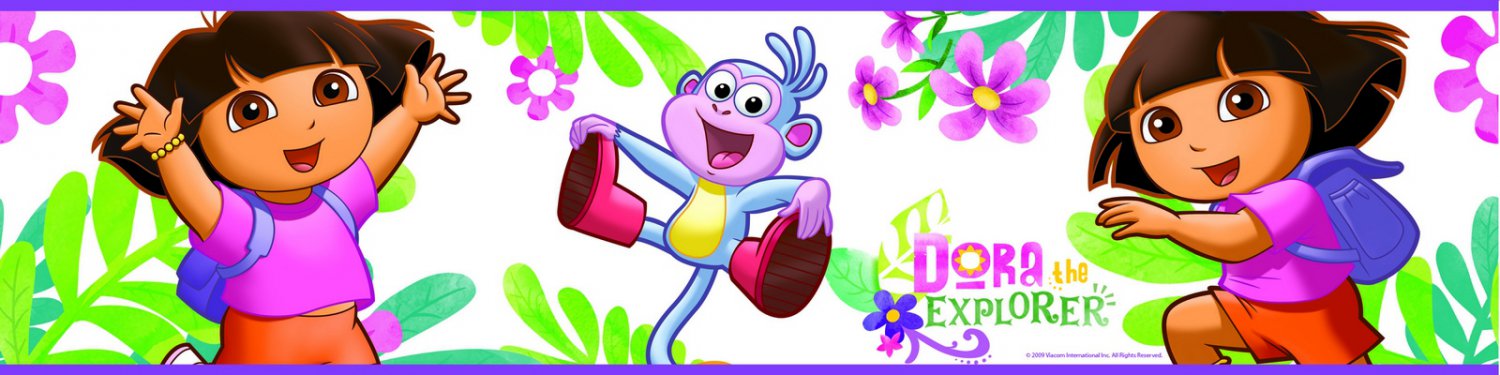 Dora The Explorer Border Wall Decals - Removable Art Stickers Room Decor