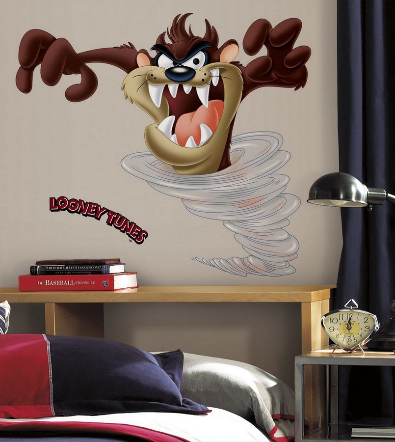 Looney Tunes - Taz Giant Wall Decal - Art Stickers Room Decor