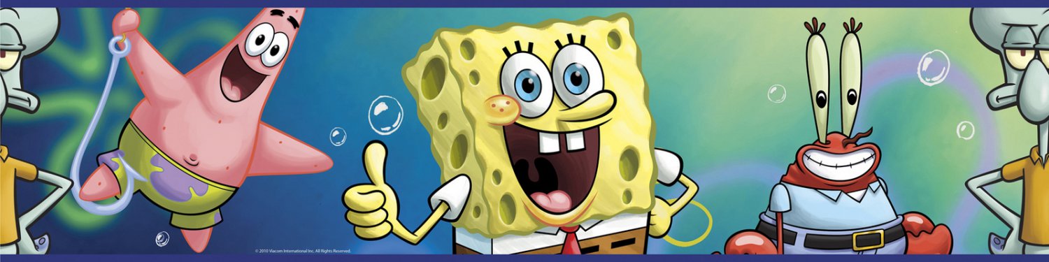 Spongebob Squarepants Border Wall Decals - Removable Art Stickers Room ...