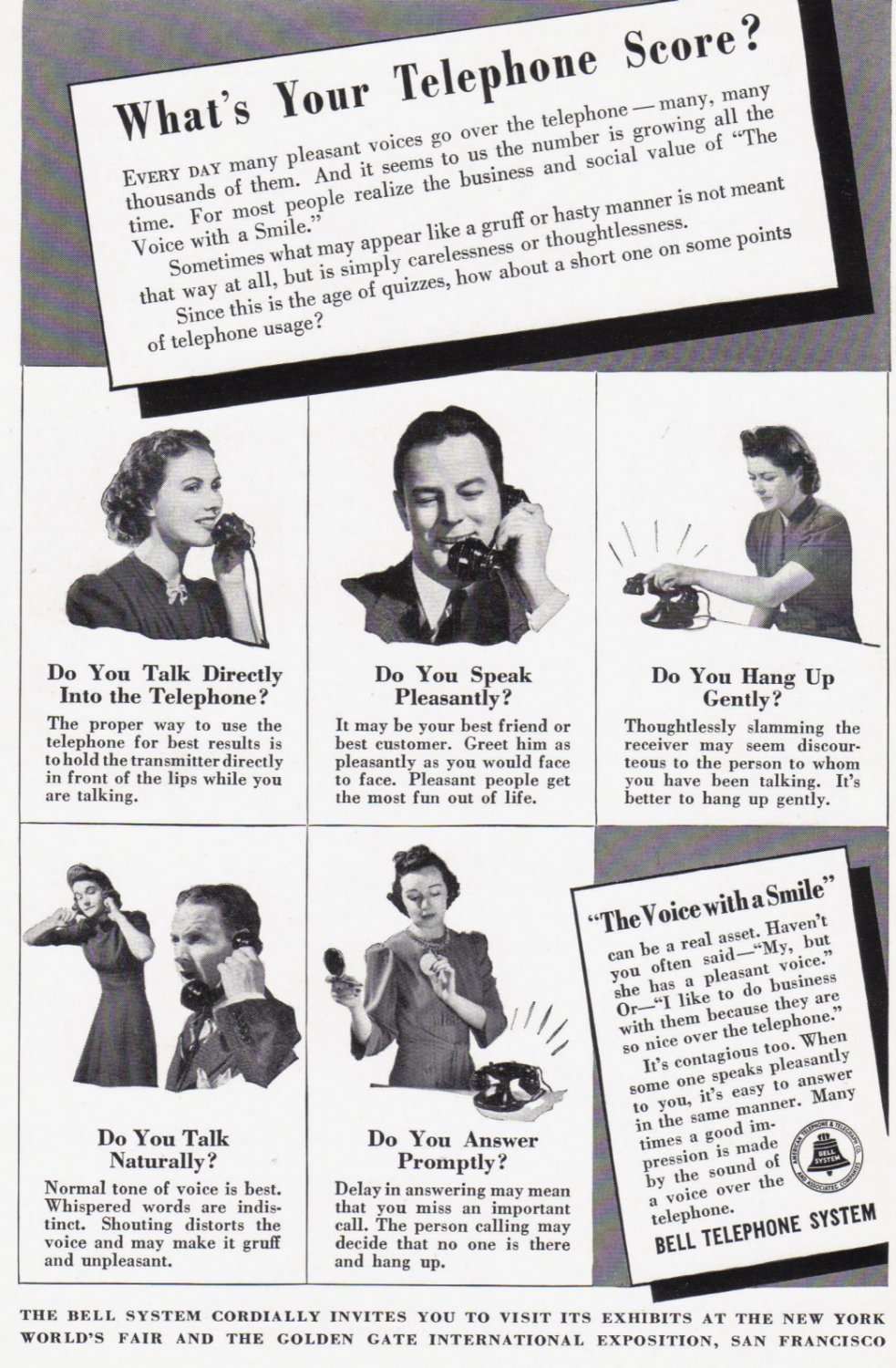 1940 BELL Telephone Vintage Magazine Print Ad