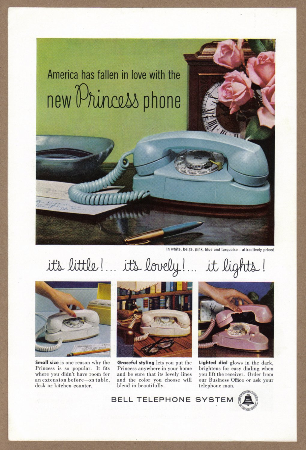1960 BELL Telephone Vintage Magazine Print Ad