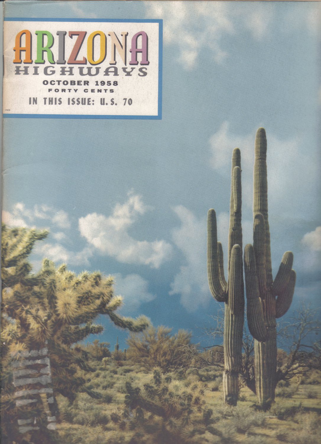 1958 Vintage ARIZONA HIGHWAYS Magazine October Issue