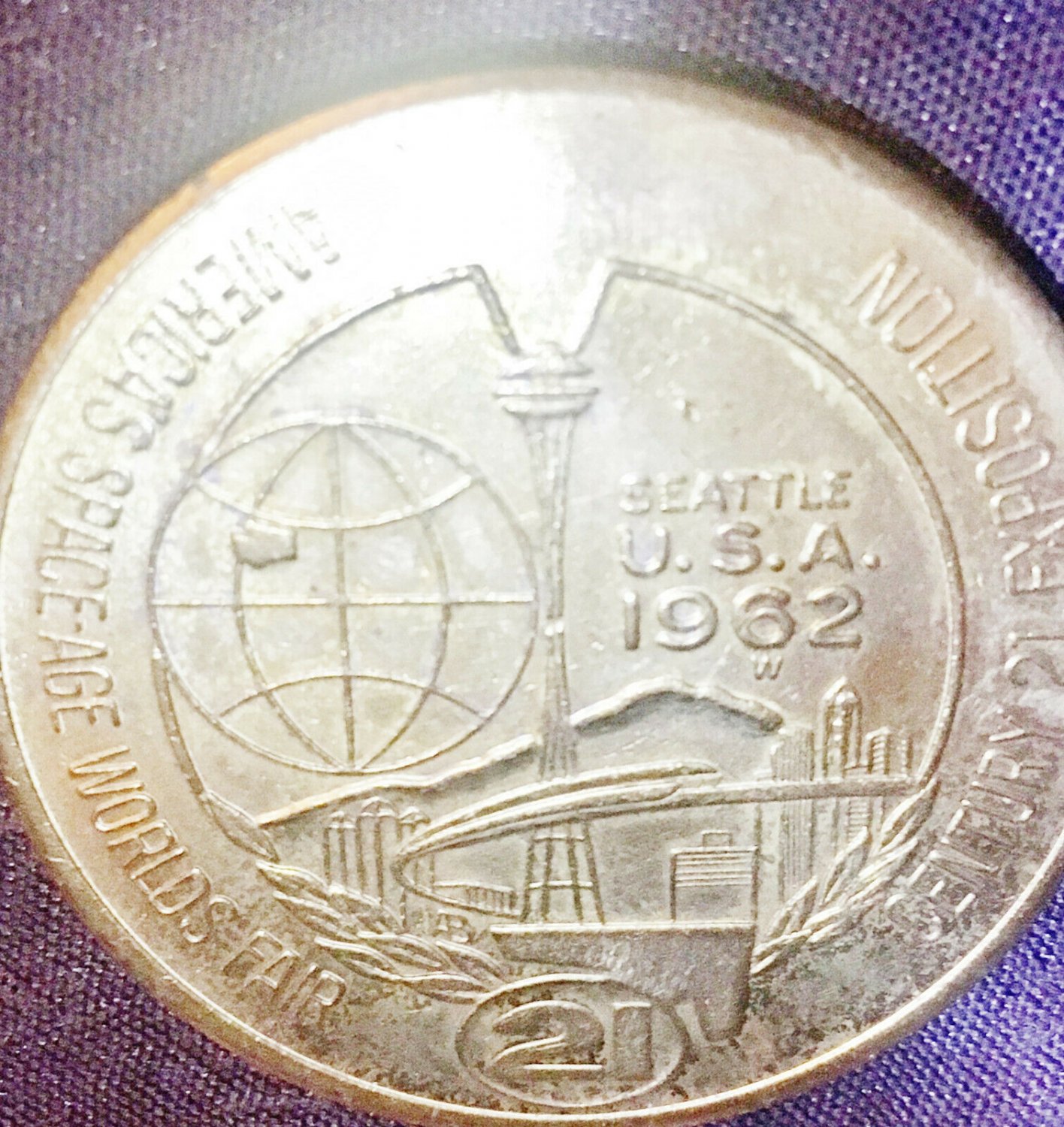 1962 SEATTLE World's Fair Century 21 Exposition Dollar Token Space ...