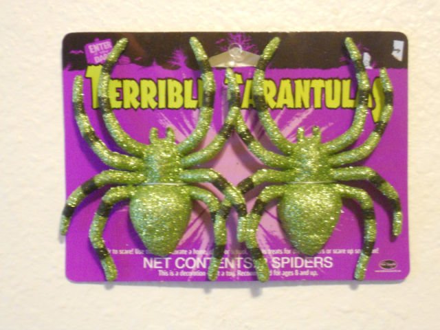 Terrible Tarantulas Glitter 2 PIECES Halloween props