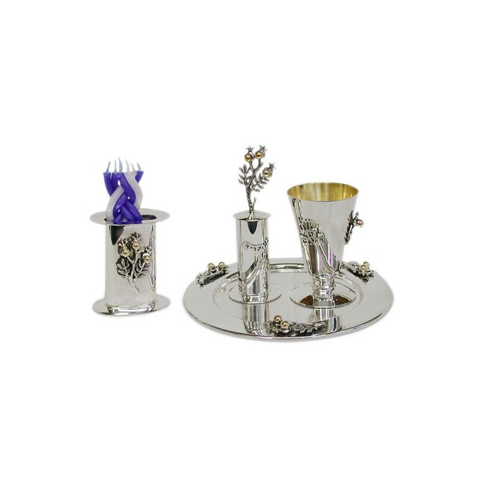 Sterling Silver Havdalah Set with Pomegranates