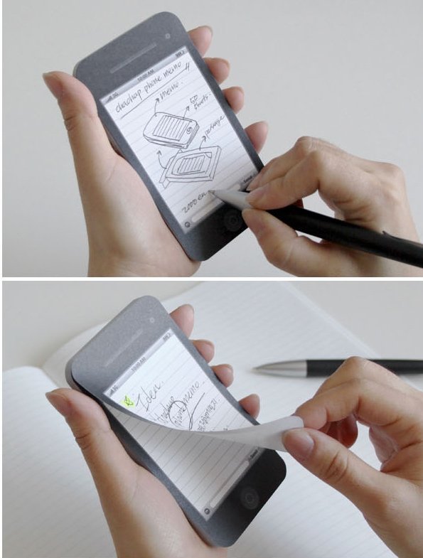 Office Note Paper Pad Shaped Notepad Memo iPhone 4 4G 4S Bookmark ...