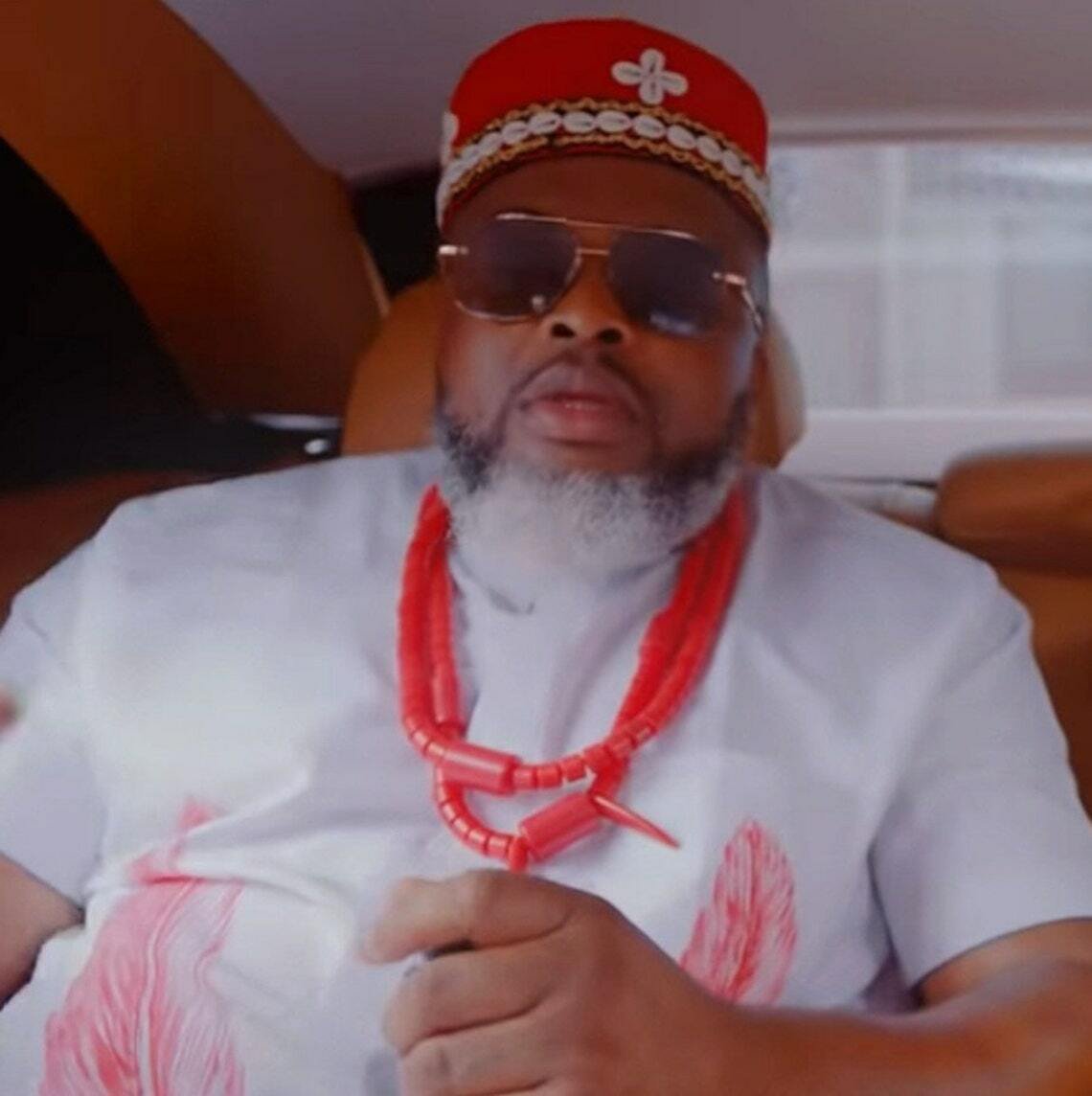 Traditional Igbo Red kufi Velvet Hat With Cowries. Larry Gaga style ...